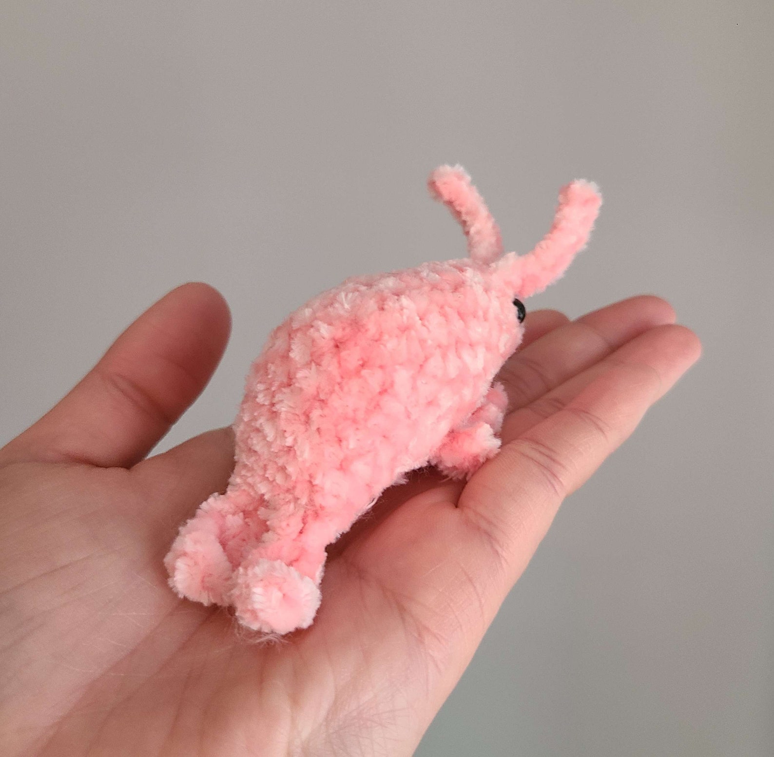 Chenille Crochet Shrimp Plushie MULTIPLE COLOURS - Etsy