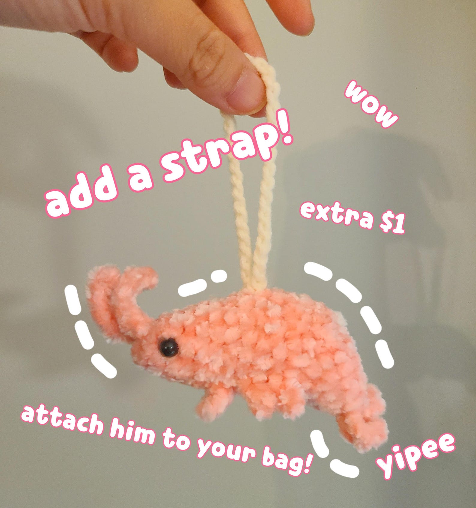 Chenille Crochet Shrimp Plushie MULTIPLE COLOURS - Etsy