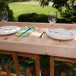 Deck / Balcony Cedar Rail Table - Etsy