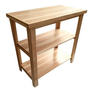 Kitchen Island Prep Table Solid Hickory - Etsy
