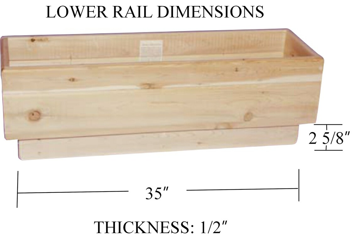 36 Standard White Cedar Rail Box | Etsy