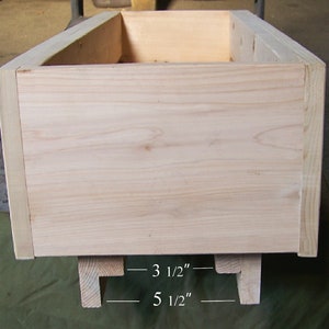 30" Standard White Cedar Rail Box - Etsy