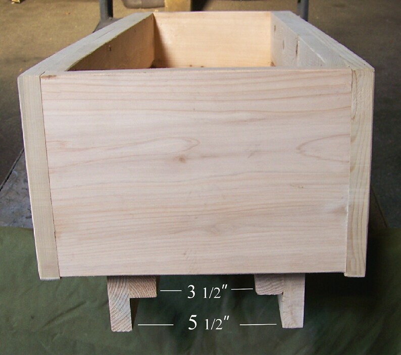 30" Standard White Cedar Rail Box - Etsy