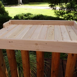 Deck / Balcony Cedar Rail Table - Etsy