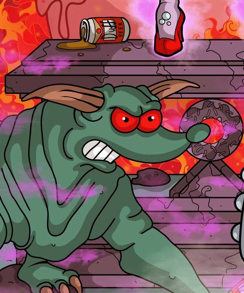Ghostbusters Simpsons Style Art Print Limited Edition Signed | Etsy