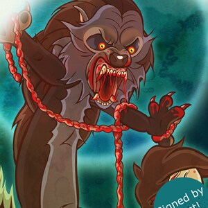 Calvin and Hobbes Meets an American Werewolf in London Art - Etsy UK