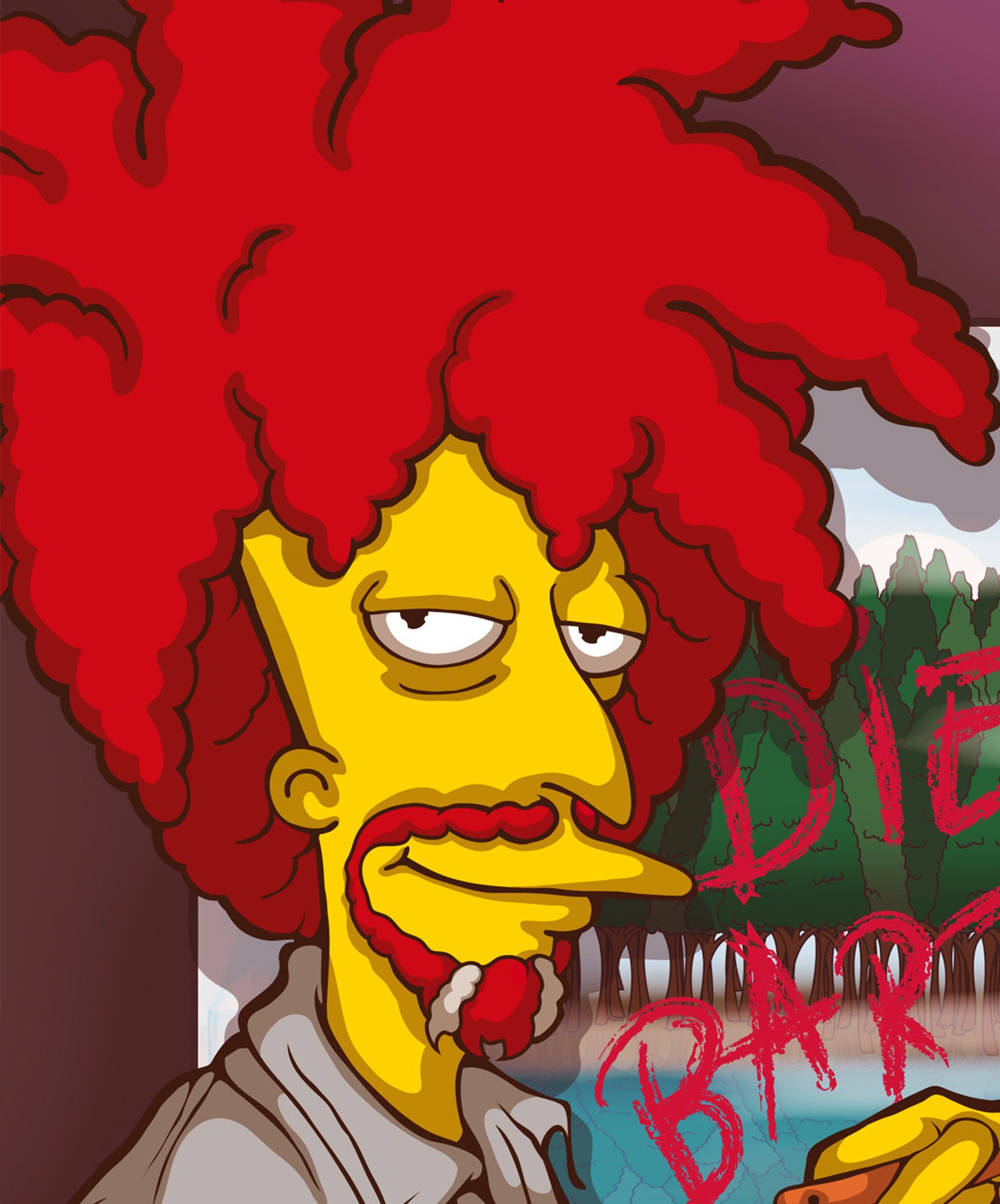 Bob Ross Simpsons Style Art Print Limited Edition Signed by - Etsy UK