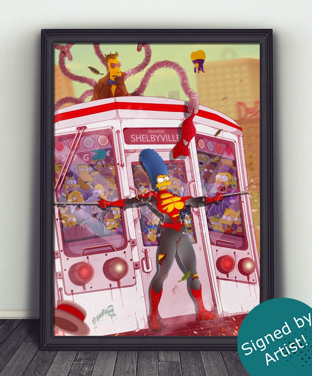 Spider-man, Simpsons Style Art Print, Limited Edition, Signed by Artist ...