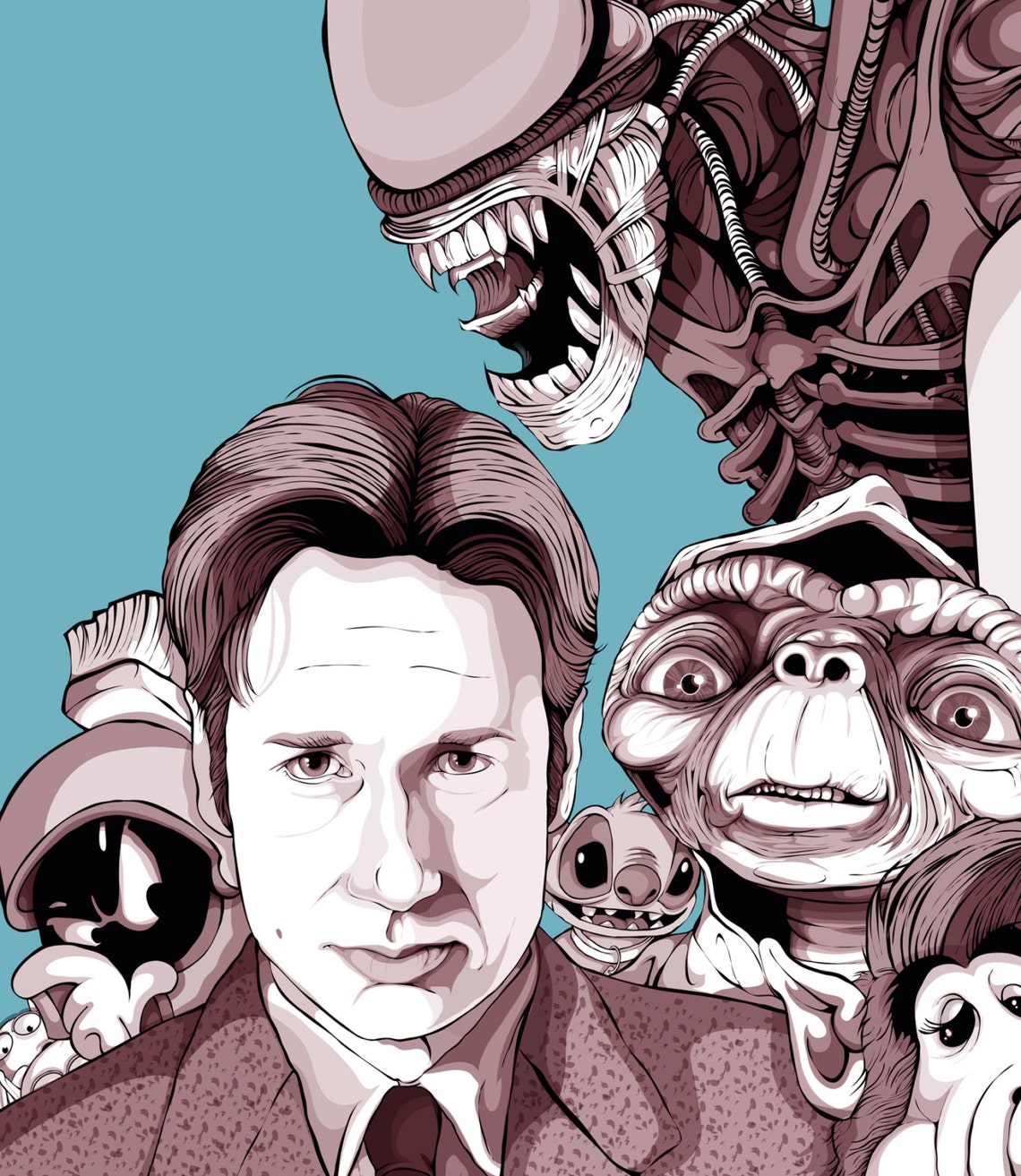 X Files Art Print X Files Poster Limited Signed By Artist Etsy