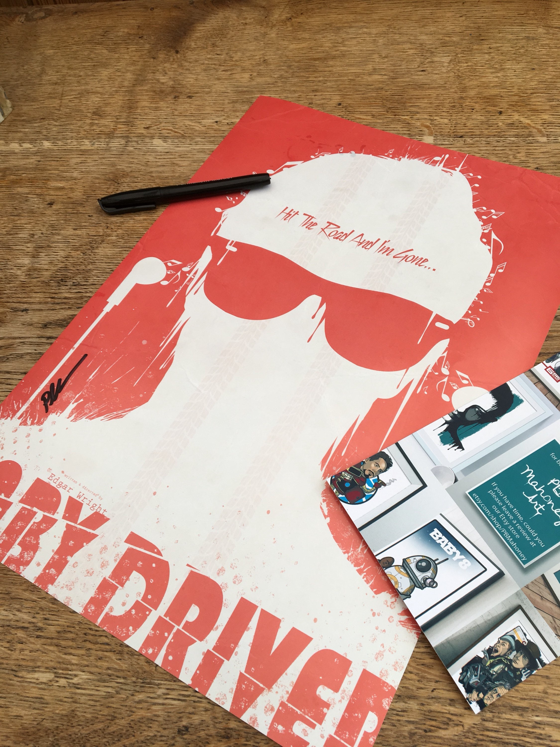 Baby Driver Art Print Limited Edition Signed by Artist - Etsy UK