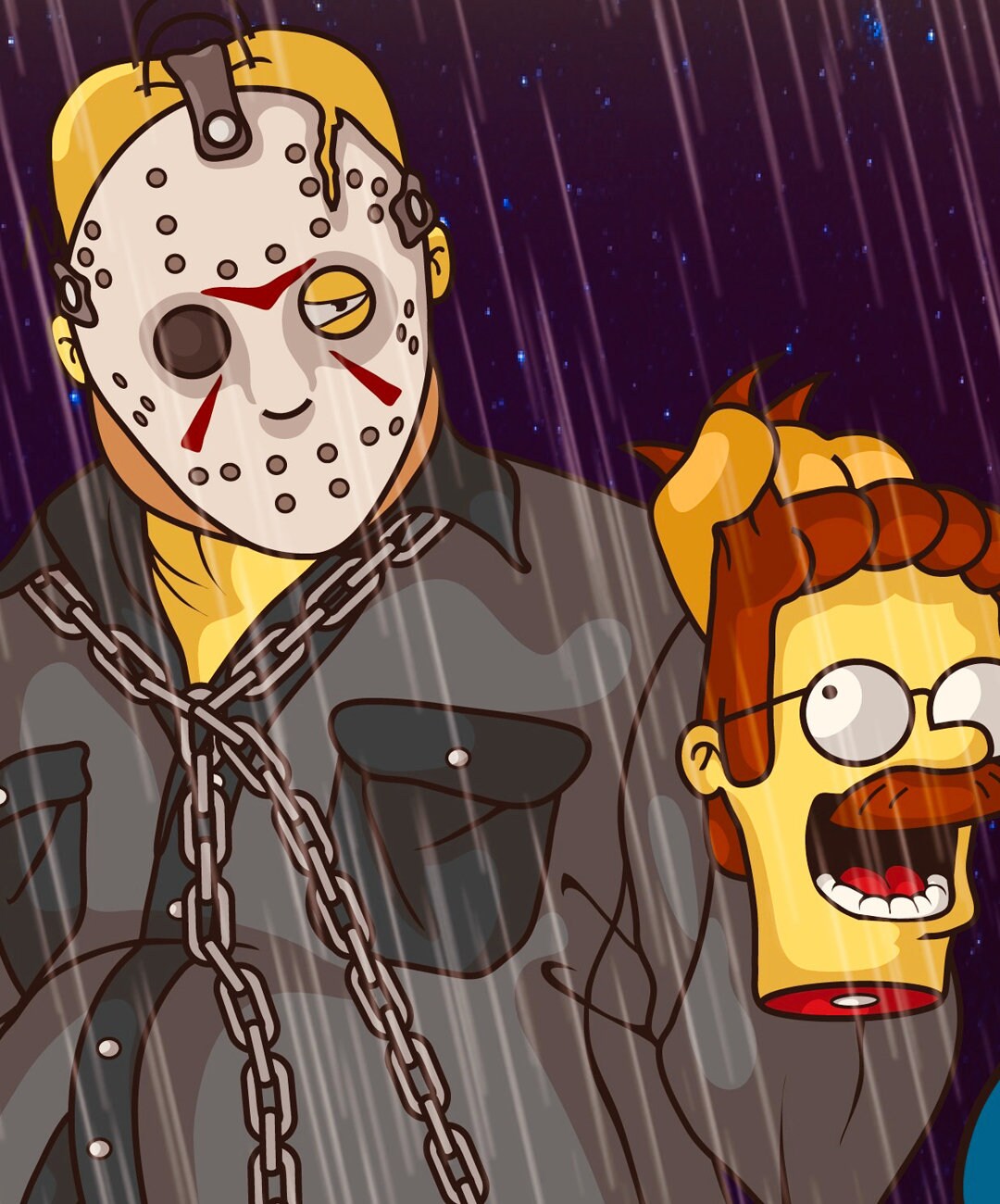 Friday the 13th Simpsons Style Art Print Limited Edition - Etsy UK