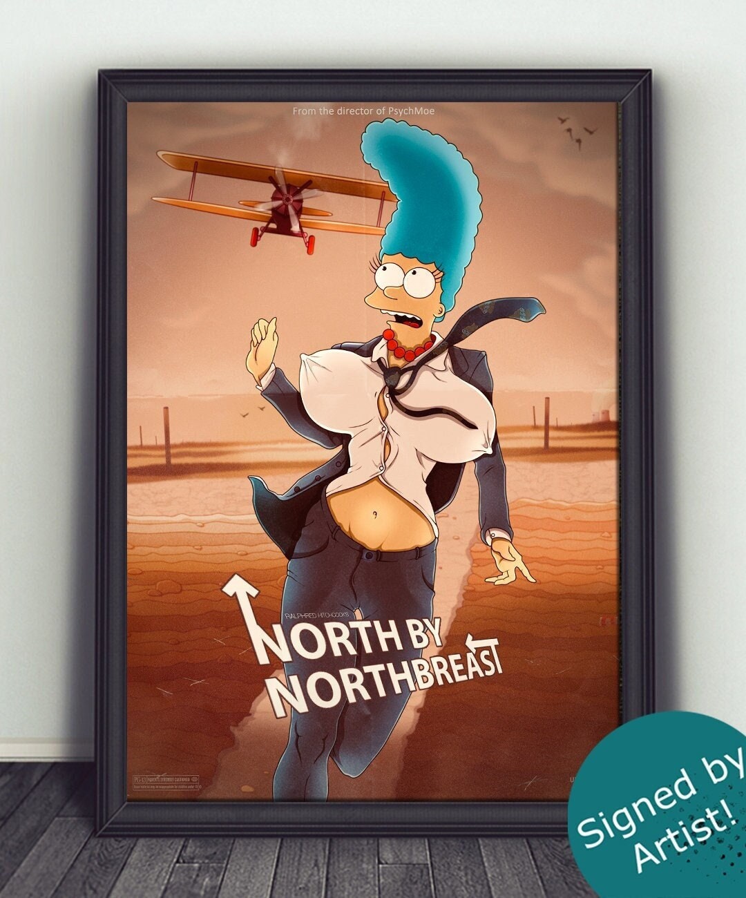 North by North West Simpsons Style Art Print, Limited Edition, Signed by Artist - Etsy UK
