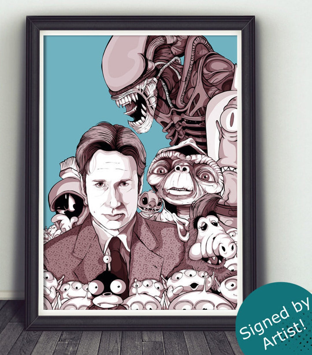 X Files Art Print X Files Poster Limited Signed By Artist Etsy