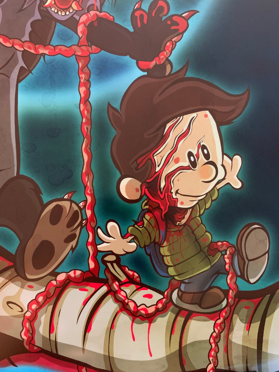 Calvin and Hobbes Meets an American Werewolf in London Art | Etsy UK