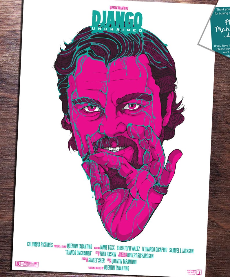 Django Unchained Calvin J. Candie Art Print Limited Edition | Etsy