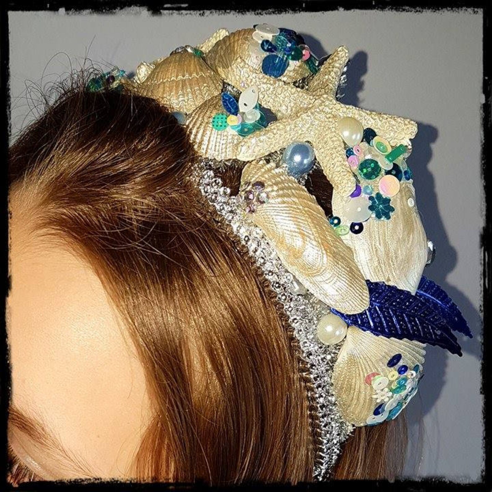 Sirena Azul Ornate Seashell Corona / Tocado / Ibiza / Festival | Etsy