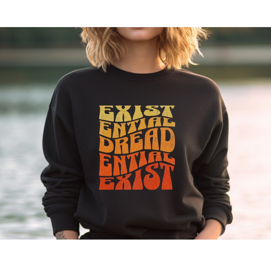 Wavy Existential Dread PNG Vibrant Orange Gradient Digital Download ...