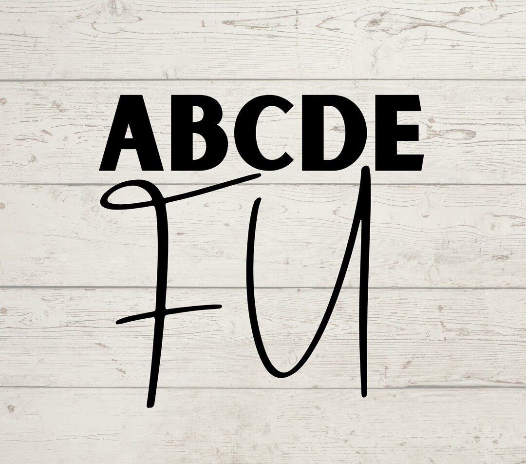 ABCDE FU SVG File for Cricut Silhouette Cutting for Use on - Etsy Canada