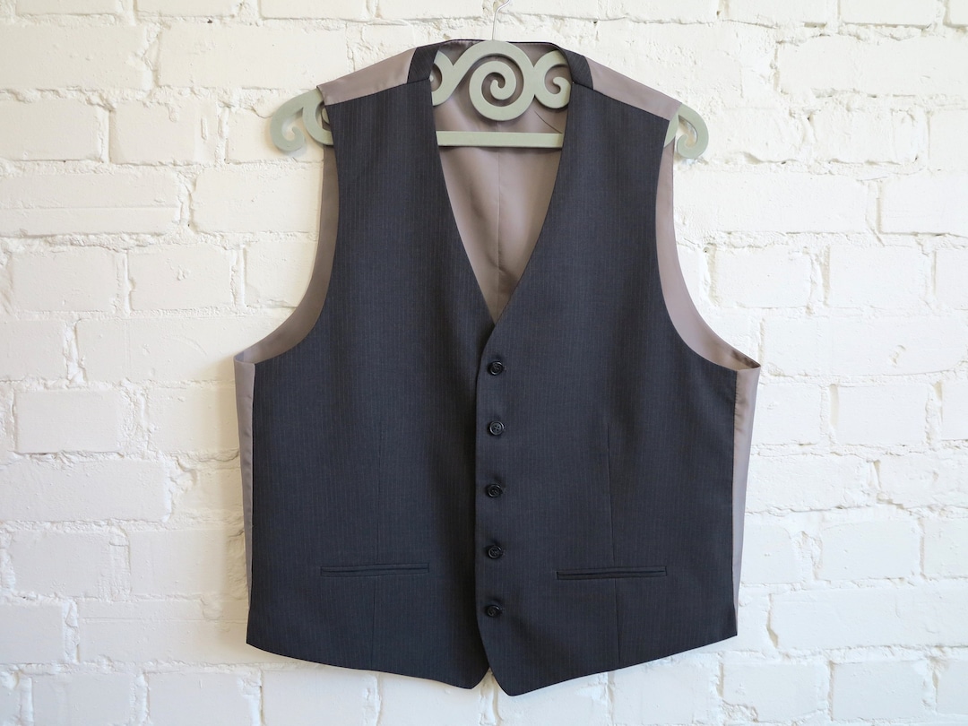 Gray Mens Vest Gentlemen's Vest Formal Waistcoat Edwardian Victorian ...