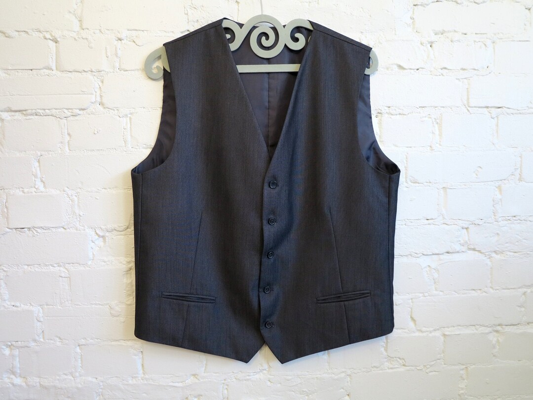 Gray Mens Vest Gentlemen's Vest Formal Waistcoat Edwardian Victorian ...