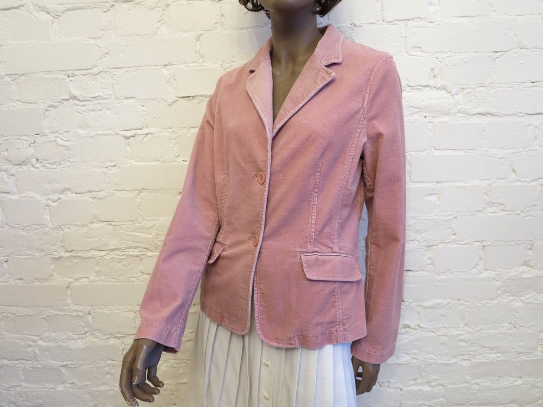 Vintage Womens Jacket Old Rose Pink Womens Corduroy Jacket Stretchy ...