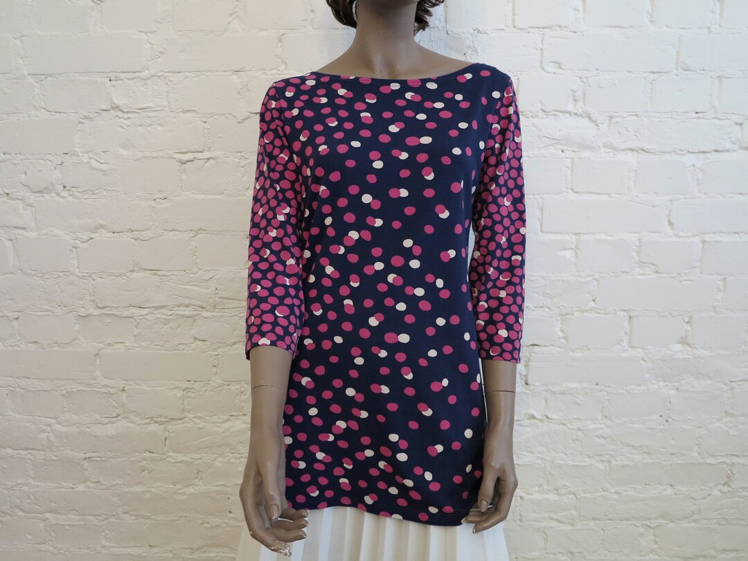 Vintage NANSO Polka Dot Tunic: Cotton Modal Blend, XS - Etsy
