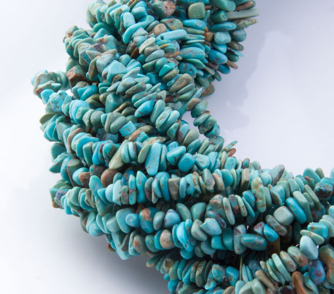 4-6mm Natural Turquoise Chip Gemstone Beads Semi-precious | Etsy