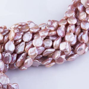 14mm-15mm Dusty Pink Coin Tail Pearls, Freshwater Pearls, Pure,high ...