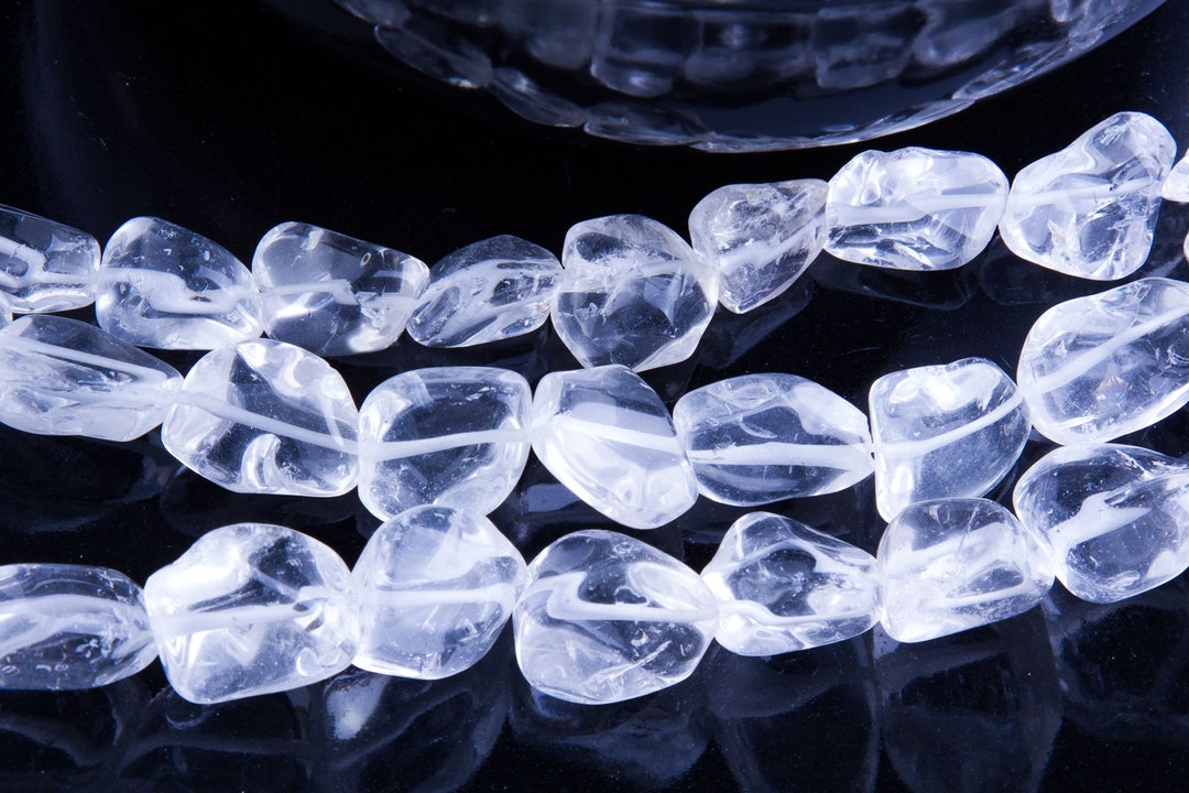 Large Clear Quartz Beads, Natural Nugget Shape, Nugget Beads, Clear ...