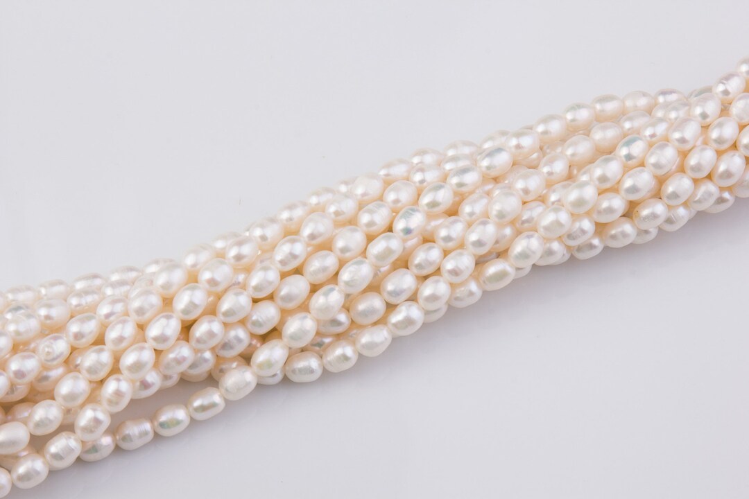 6x7mm Oval Shape Freshwater Pearls, High Quality, AA Grade, Genuine ...