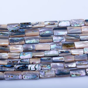 Abalone Rectangular Shell Beads, Organic Beads, Natural Shell Beads ...