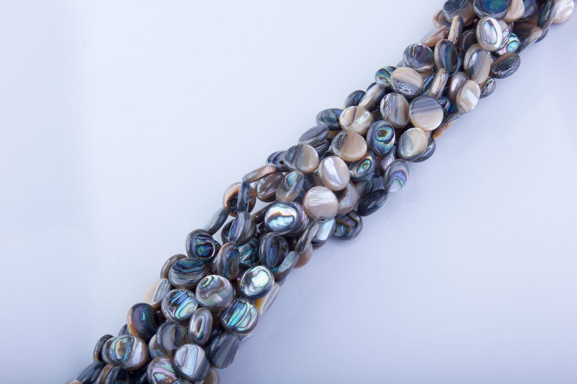 Abalone Round Shell Beads, Genuine Shells, Natural Shape, High Luster ...