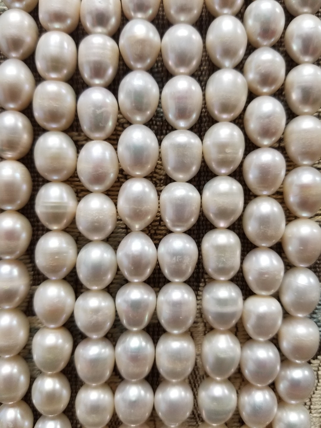 8mm X 10mm Large Oval Rice ,bell Shape Freshwater Pearls, AA Grade ...