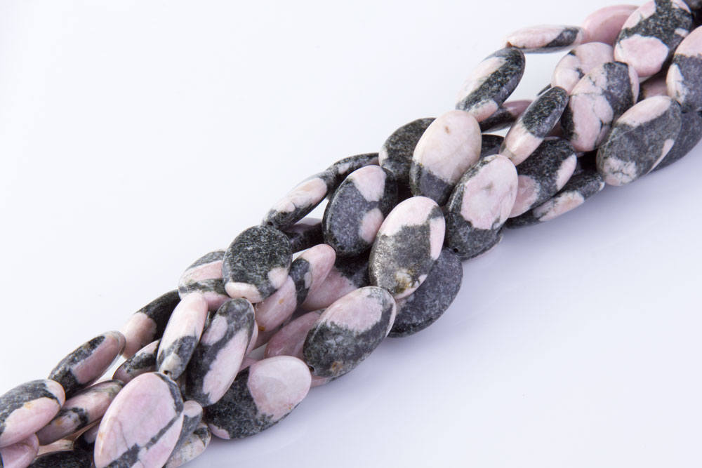 Porphyry Jasper Flat Oval Gemstone Beads Semi-Precious | Etsy