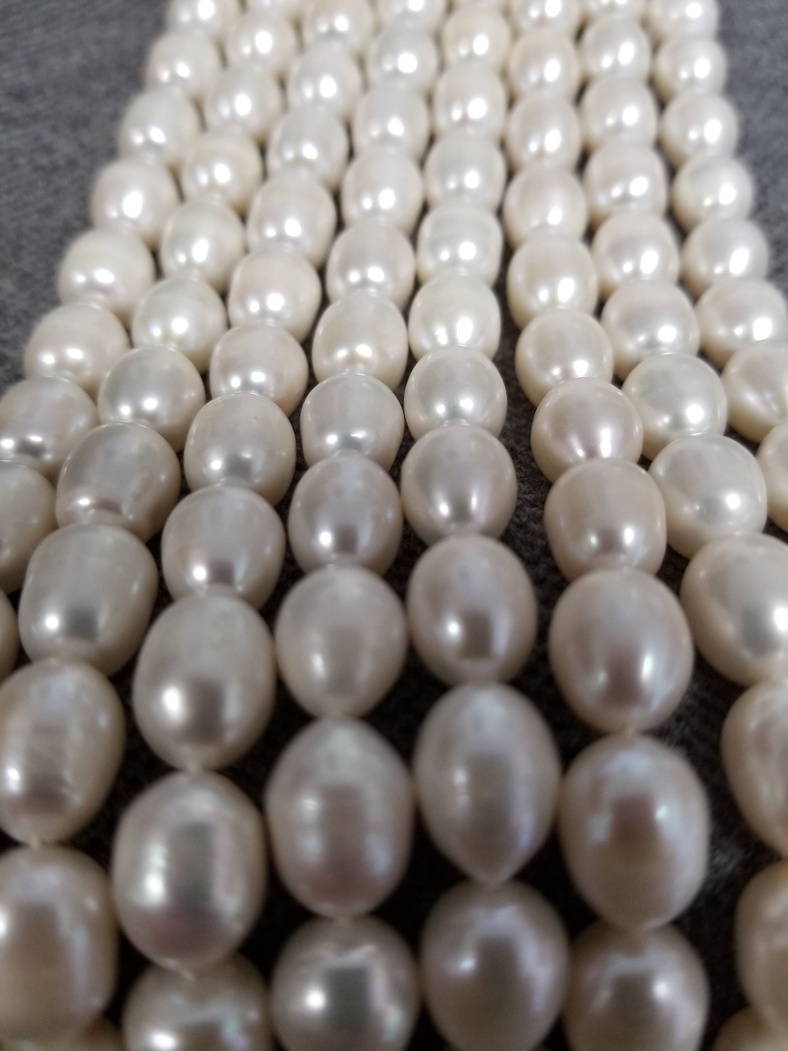 8mm X 10mm Large Oval Rice ,bell Shape Freshwater Pearls, AA Grade ...