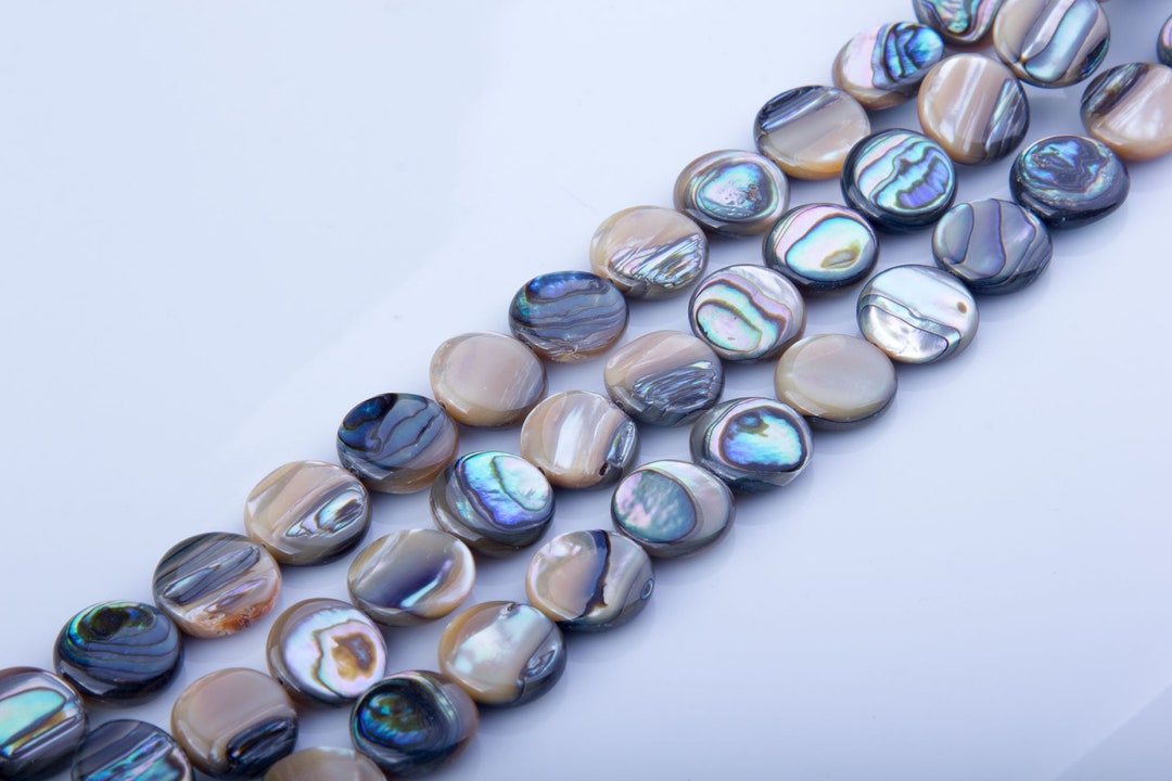 Abalone Round Shell Beads, Genuine Shells, Natural Shape, High Luster ...