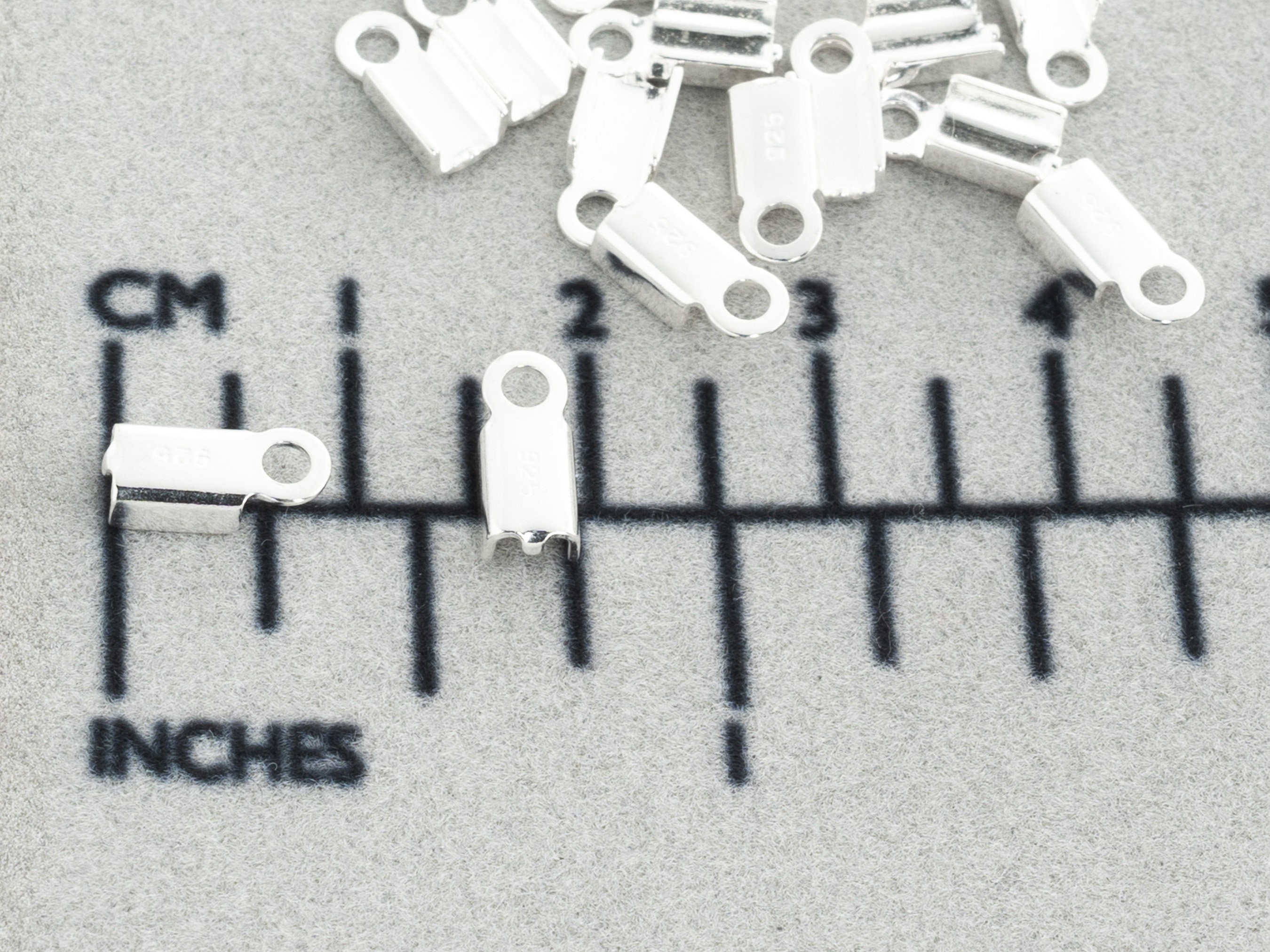 20 Pcs- Sterling Silver Cord Necklace End Cap, Silver End Caps for ...