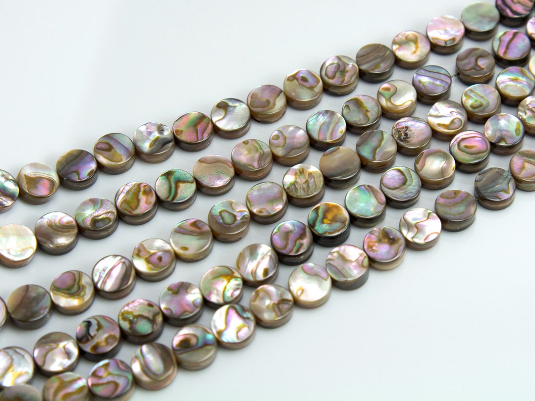10mm X 5mm Abalone Round Shell Beads, Genuine Shells, Natural Shape ...