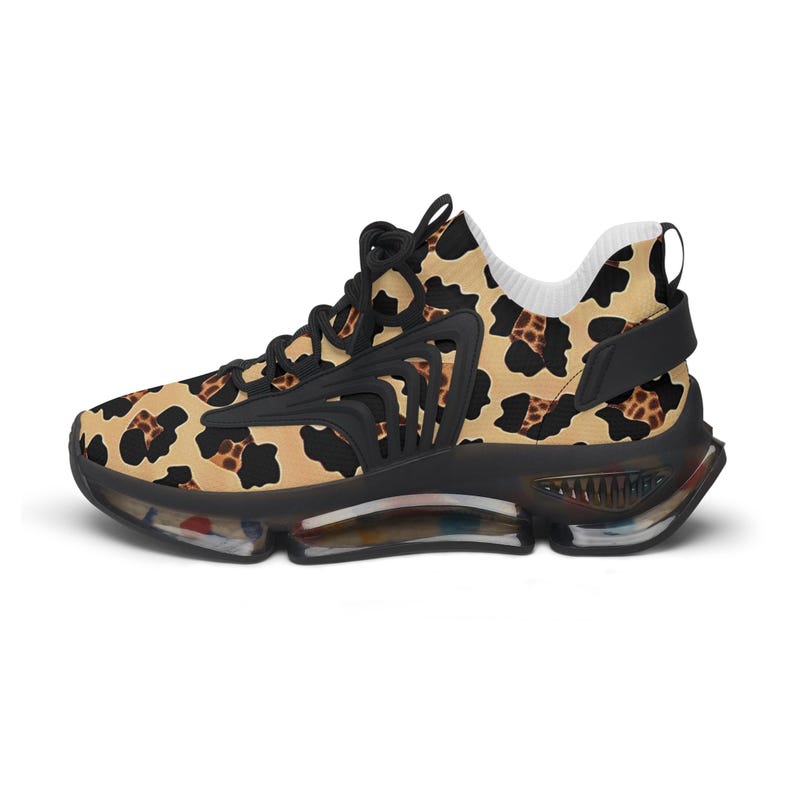 Animal Print Sneakers, Leopard Print Shoes, Women's Tennis Shoes, Mesh ...