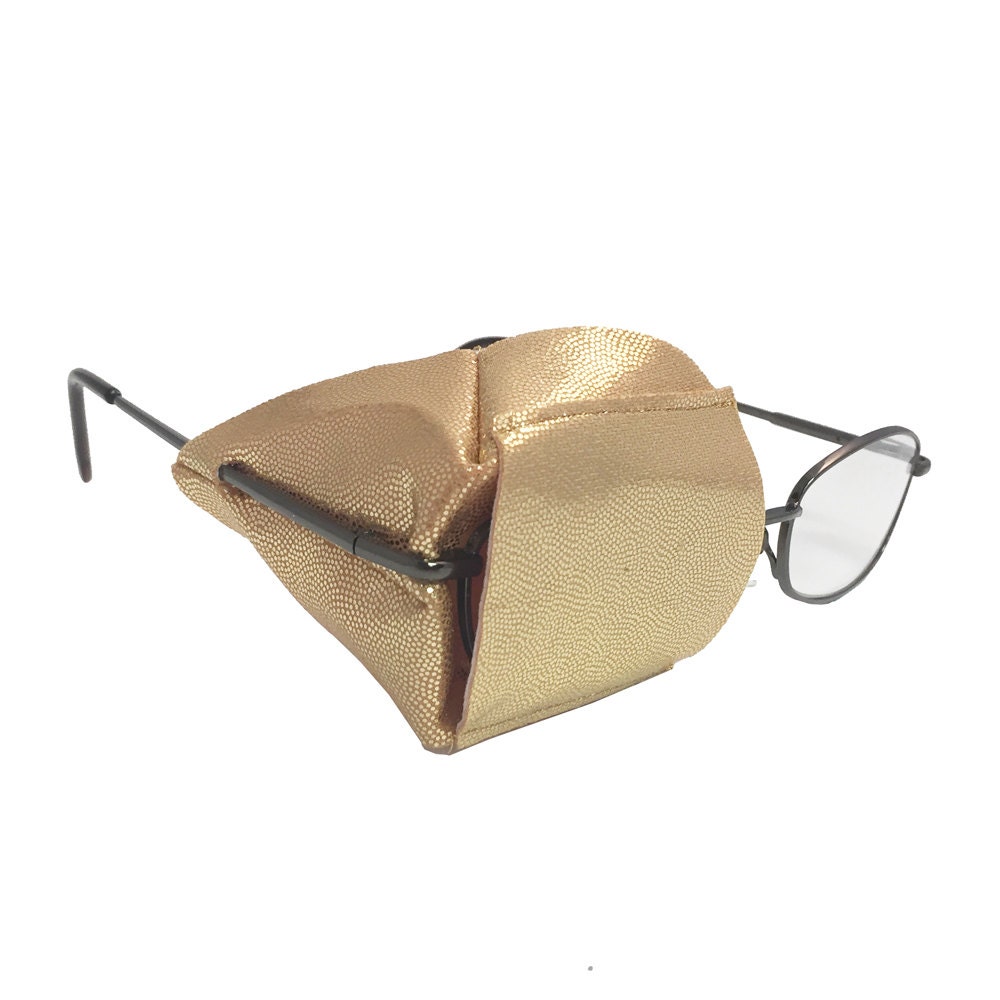 Shiny Gold or Silver Over-the-lens Reusable, Handmade Eye Patch to ...