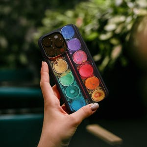 Watercolor Palette Phone Case for iPhone 16 Pro Max, Samsung Galaxy S24 ...