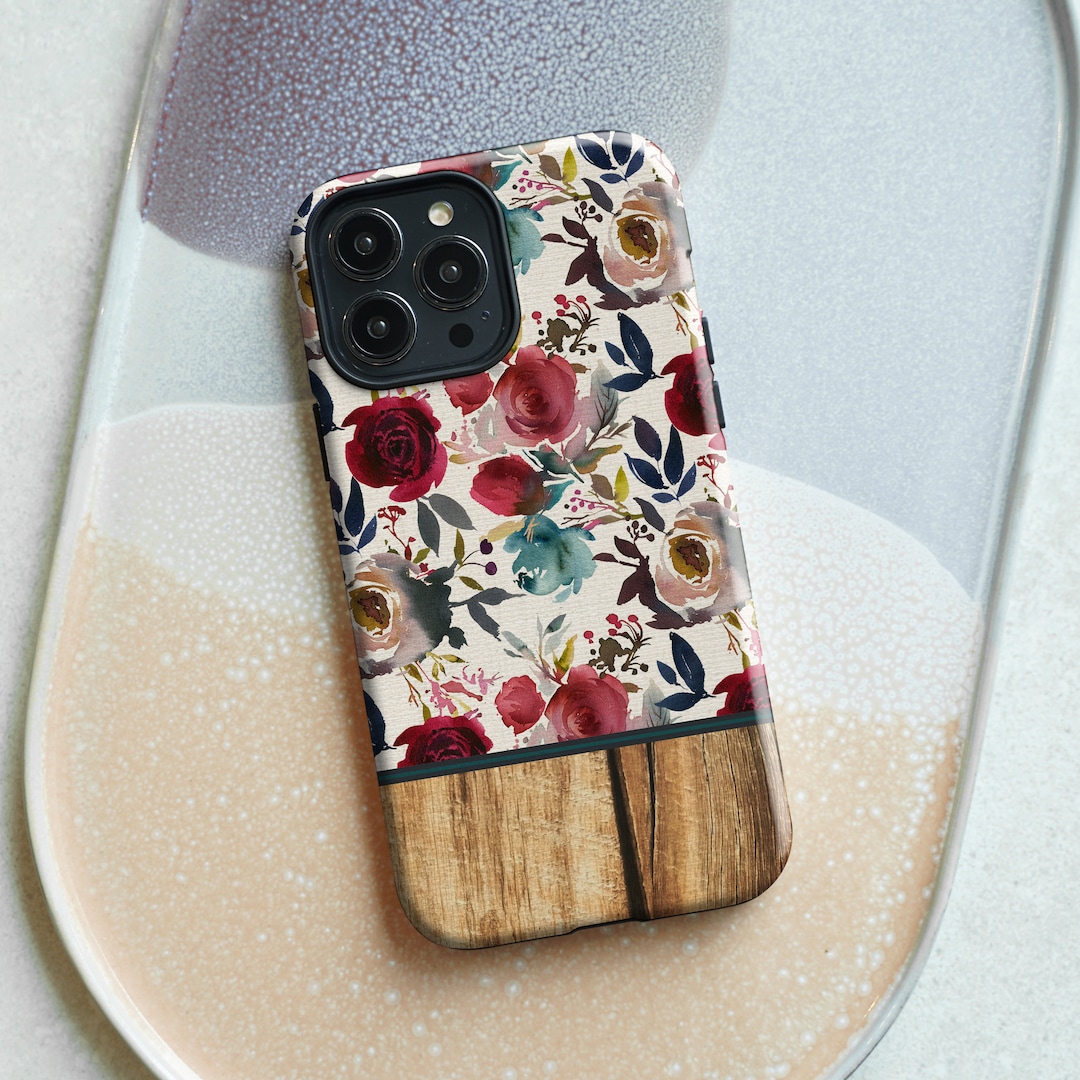 Red Watercolor Flowers iPhone 12 Pro Max Case iPhone 14 Pro TOUGH Case ...