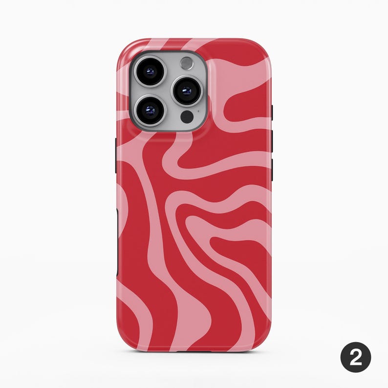 Abstract Wavy Pattern Phone Case for Xiaomi, Google Pixel | Retro Fluid ...