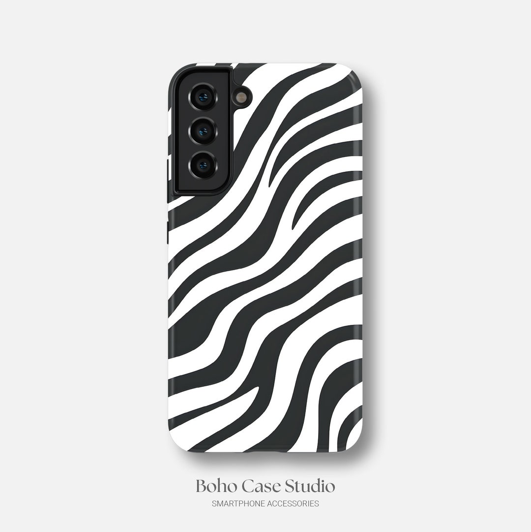 Organic Black Zebra Stripes Fro Samsung Galaxy S23 Plus, iPhone 15 Pro ...