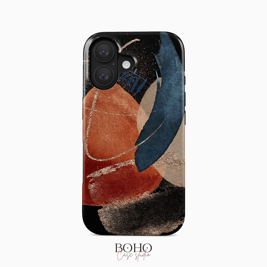 Abstract Earth Tone Phone Case | Modern Neutral Boho Shapes | Iphone ...