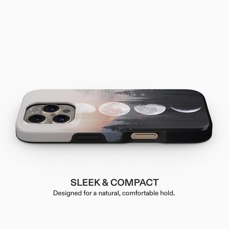 Moon Phases Forest Phone Case for Samsung Galaxy S24 Ultra Plus, iPhone ...