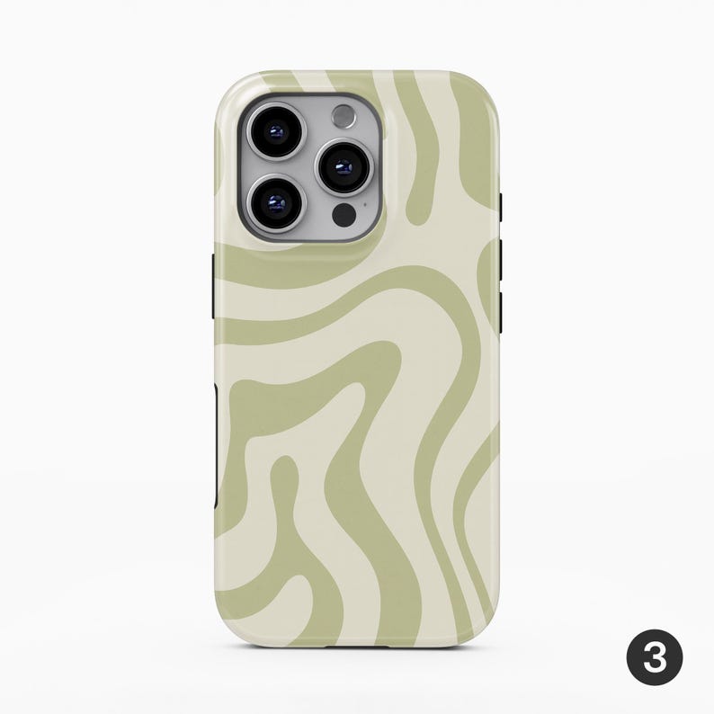 Abstract Wavy Pattern Phone Case for Xiaomi, Google Pixel | Retro Fluid ...
