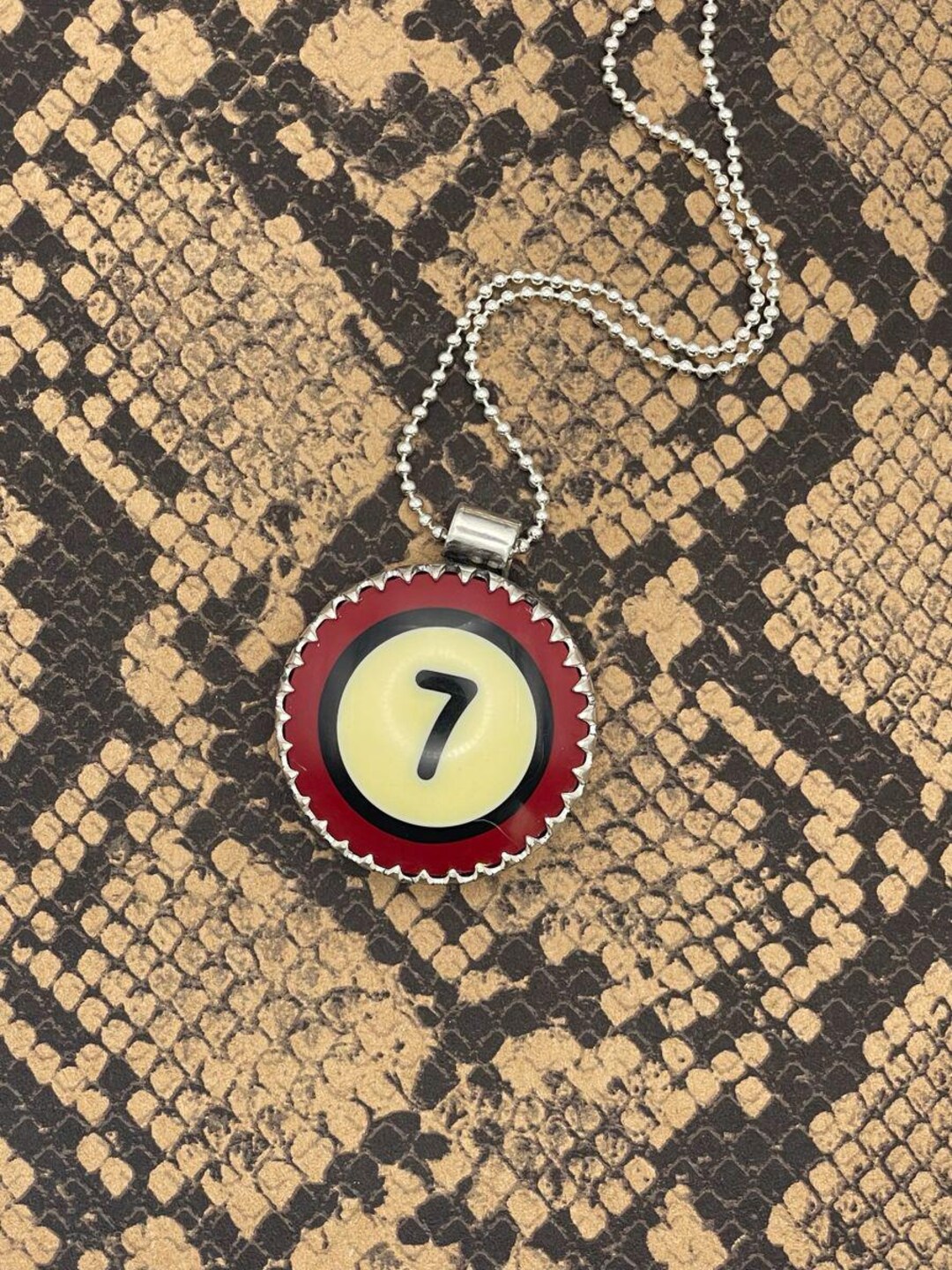 Samson-billiard Ball Lucky 7 Pendant - Etsy