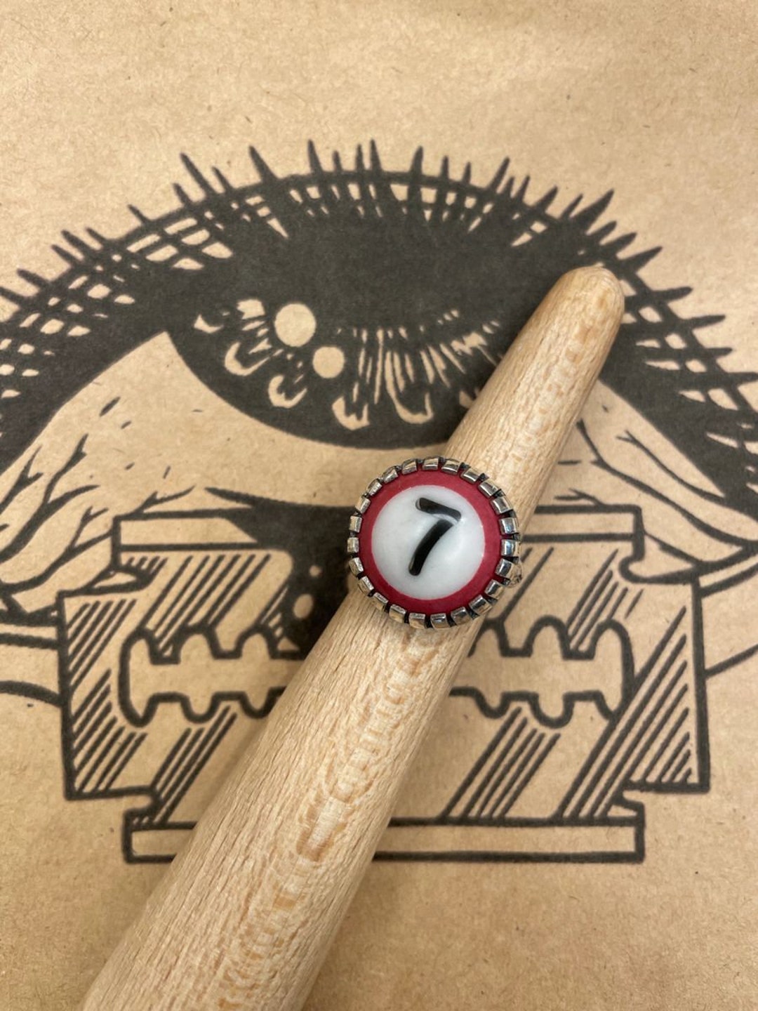 Samson-lucky 7 Billiard Ball Ring - Etsy