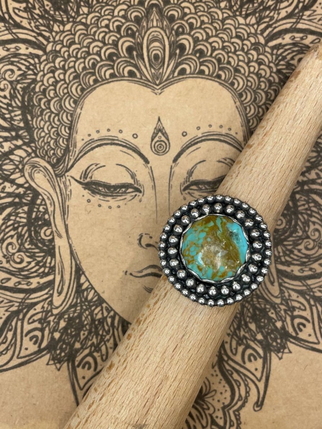 Bo-round Turquoise Ring - Etsy